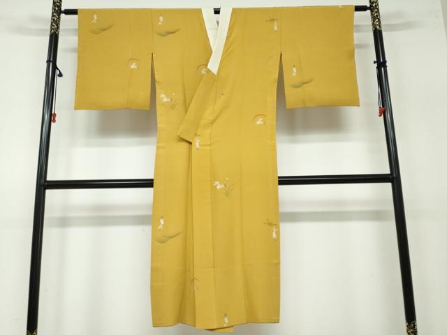 平和屋着物●長襦袢　無双仕立て　跳兎　正絹　逸品　DAAW5222ud