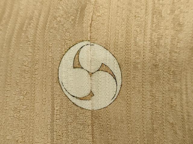 平和屋着物○上質な色無地 霞地紋 朽葉色 正絹 逸品 DAAW5239ud