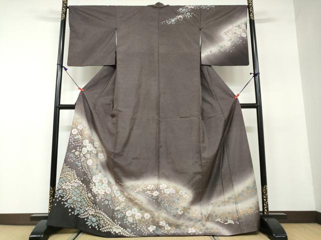 平和屋着物●訪問着　辻が花　暈し染め　金彩　正絹　逸品　DAAW5257ud