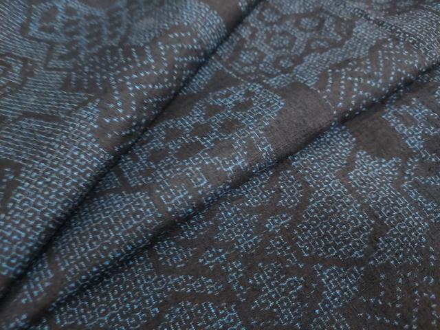 平和屋着物●本場結城紬　重要無形文化財　80亀甲　毘沙門亀甲吉祥文　正絹　逸品　DAAW5276ud