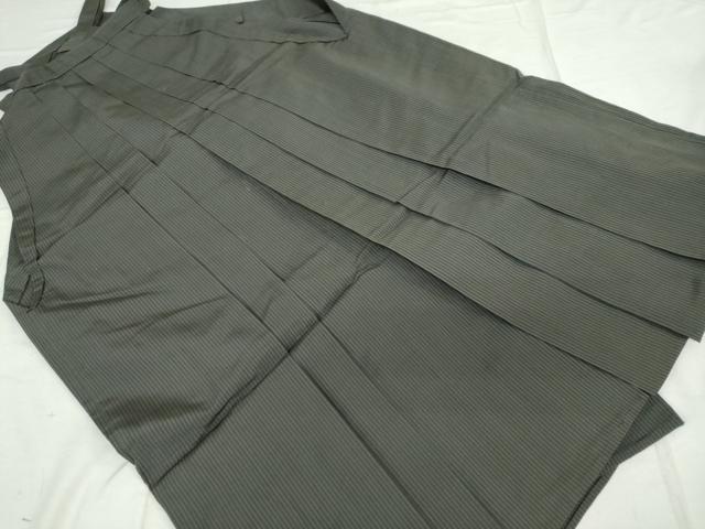 平和屋着物●男性　馬乗り袴　縞　正絹　逸品　DAAW5291ud
