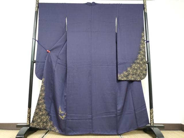 平和屋着物●染色作家　斉藤三才　振袖　花鳥文　三才鳥　金彩　正絹　逸品　DAAW5321ud