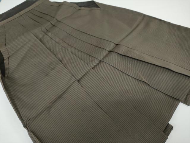 平和屋着物●男性　馬乗り袴　縞　正絹　逸品　DAAW5351ud