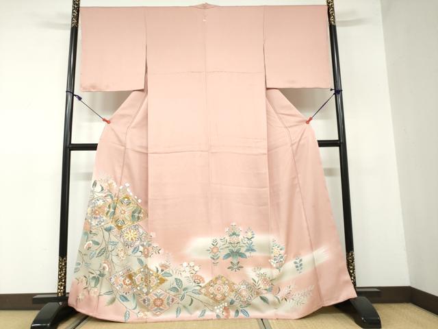 平和屋着物●豪華色留袖　作家物　駒刺繍　菱洋花文　暈し染め　金彩　正絹　逸品　未使用　DAAW5360ud