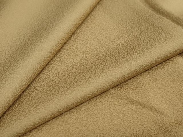平和屋着物●上質な色無地　紋意匠　黄唐茶色　正絹　逸品　未使用　DAAW5453ud