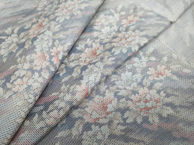 平和屋着物●都喜ヱ門　本場大島紬　総絣　7マルキ　草花文　藤絹織物謹製　正絹　逸品　未使用　DAAW5455ud