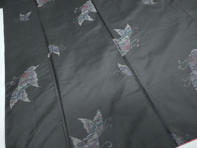 平和屋着物●本場大島紬　地空き　舞蝶文　正絹　逸品　DAAW5459ud