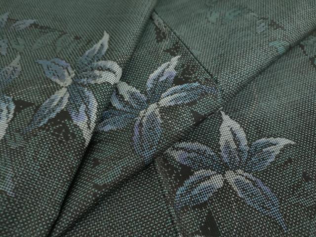 平和屋着物●本場大島紬　9マルキ　花唐草文　鈴乃屋扱い　正絹　逸品　DAAW5517ud