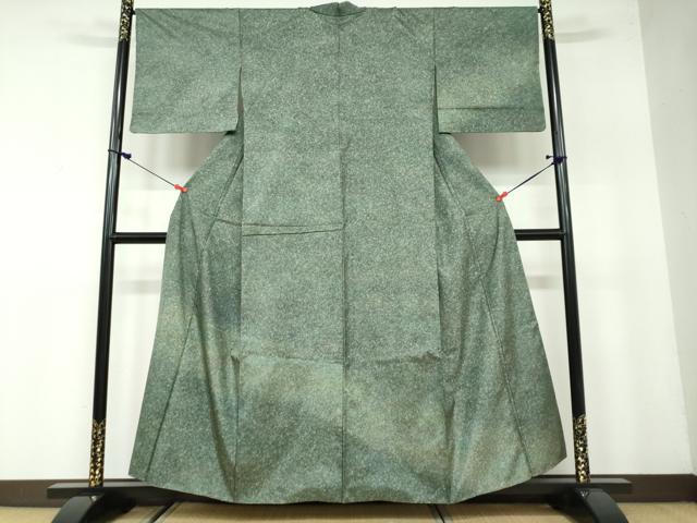 平和屋着物●本場染大島紬　訪問着　霞文　正絹　逸品　DAAW5541ud