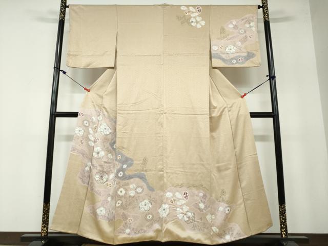 平和屋着物●訪問着　絞り　手描き　辻が花　正絹　逸品　DAAW5560ud