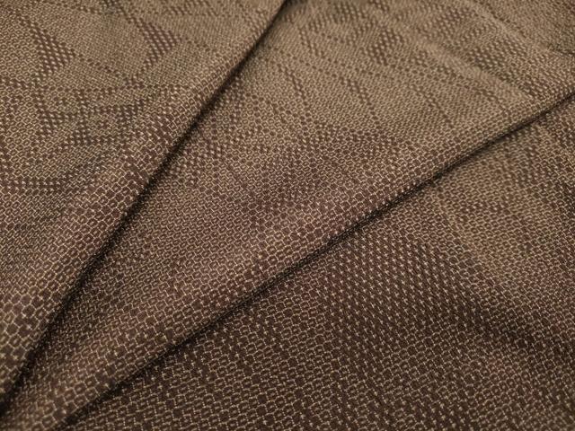 平和屋着物●本塩沢　110亀甲　変わり吉祥間道　正絹　逸品　未使用　DAAW5576ud