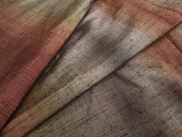 平和屋着物●上質な紬　霞文　正絹　逸品　DAAW5600ud