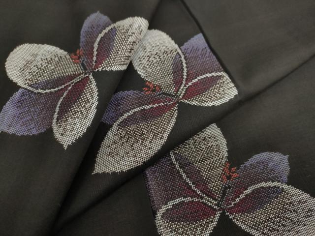 平和屋着物●本場大島紬　9マルキ　地空き　舞花文　ますいわ屋扱い　正絹　逸品　DAAW5602ud