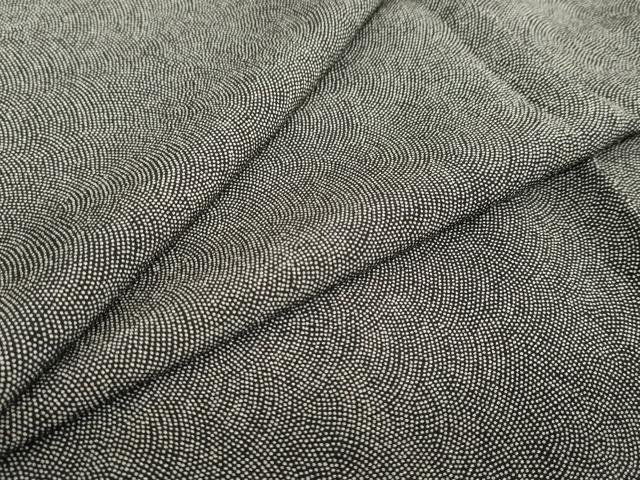 平和屋着物●江戸小紋　鮫小紋柄　黒地　正絹　逸品　DAAW5618ud