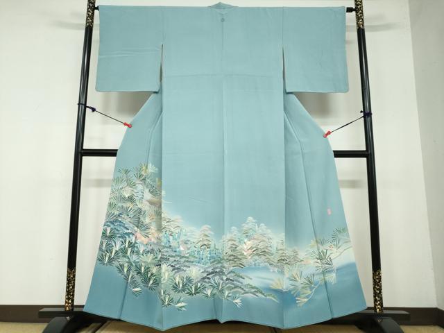 平和屋着物●十日町友禅作家　阿部佳雪　色留袖　樹林風景文　暈し染め　正絹　逸品　DAAW5647ud