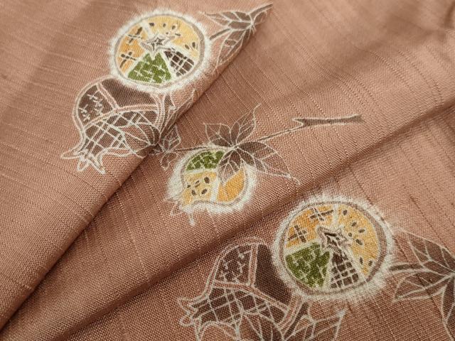 平和屋着物●上質な紬　絞り　成り物　正絹　逸品　DAAW5651ud