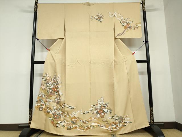 平和屋着物●訪問着　飾花文　金彩　正絹　逸品　DAAW5659ud