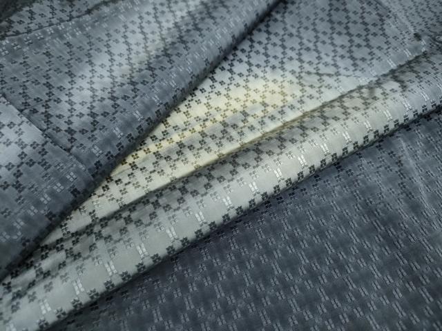 平和屋着物●訪問着　紬地　花織　霞文　正絹　逸品　DAAW5675ud