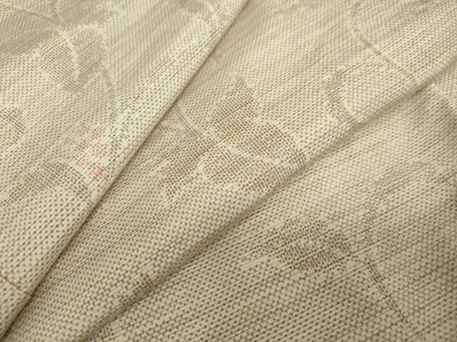 平和屋着物●本場大島紬　唐草文　正絹　逸品　DAAW5690ud