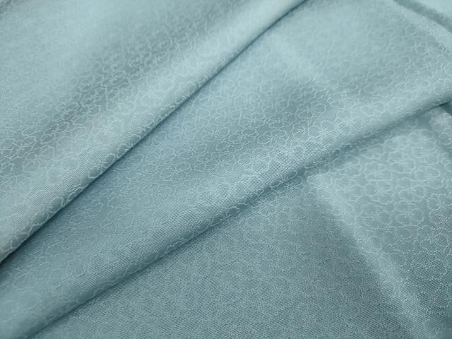 平和屋着物●上質な色無地　花尽くし地紋　秘色色　正絹　逸品　DAAW5706ud