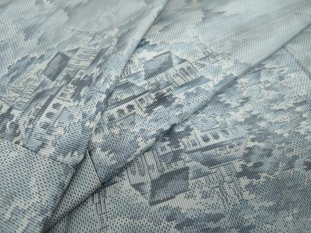 平和屋着物●本場大島紬　樹林風景文　正絹　逸品　DAAW5721ud