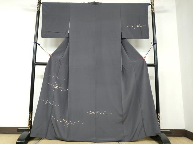 平和屋着物●訪問着　扇面文　金彩　正絹　逸品　DAAW5839ud