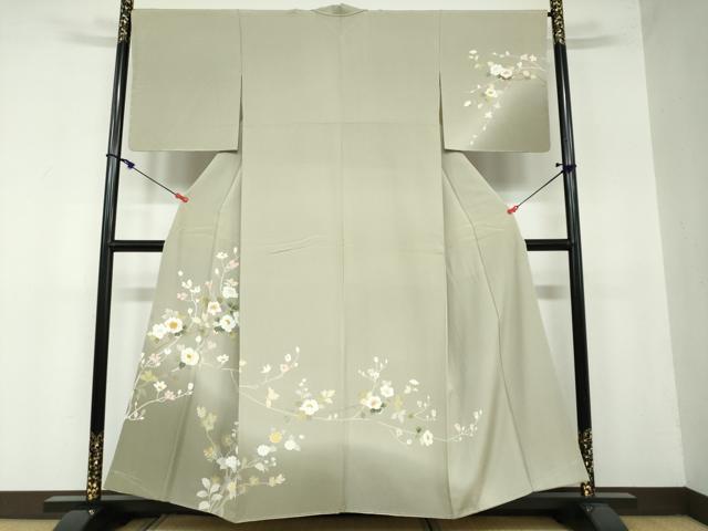 平和屋着物●訪問着　友禅　枝花文　暈し染め　正絹　逸品　未使用　DAAW5848ud