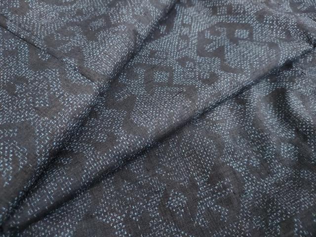 平和屋着物●本場結城紬　重要無形文化財　有栖川文様　正絹　逸品　DAAW5863ud