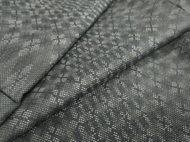 平和屋着物●本場大島紬　9マルキ　幾何学文様　正絹　逸品　DAAW5880ud