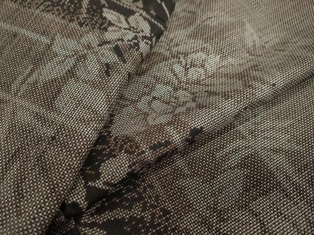 平和屋着物●本場大島紬　9マルキ　草花間道　正絹　逸品　DAAW5885ud