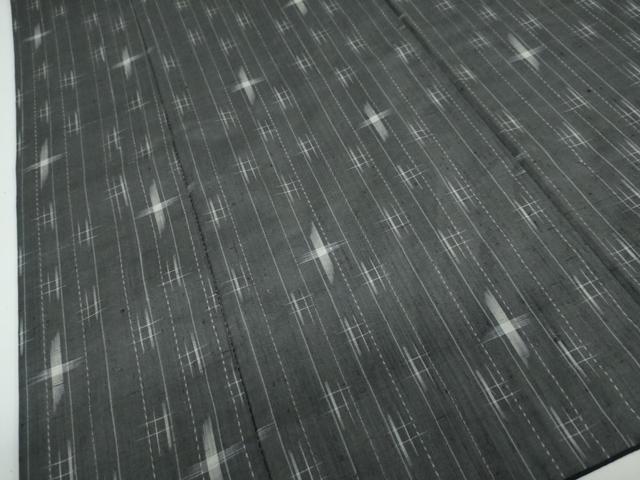 平和屋着物●上質な紬　絣文様　正絹　逸品　DAAW5906ud