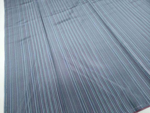平和屋着物●上質な小紋　変わり縞　正絹　逸品　未使用　DAAW5916ud