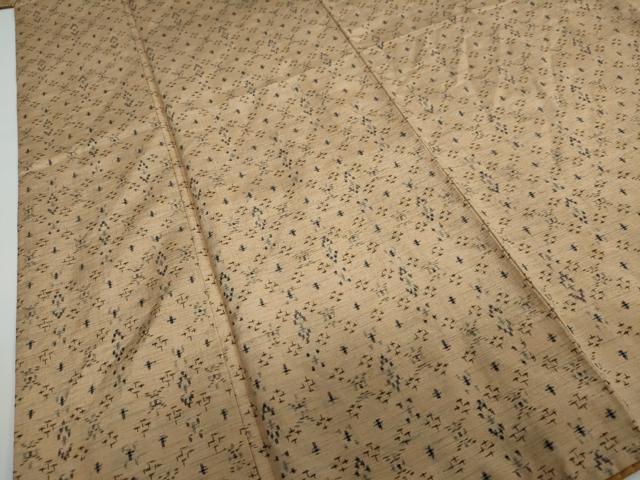 平和屋着物●上質な紬　抽象文様　正絹　逸品　DAAW5922ud