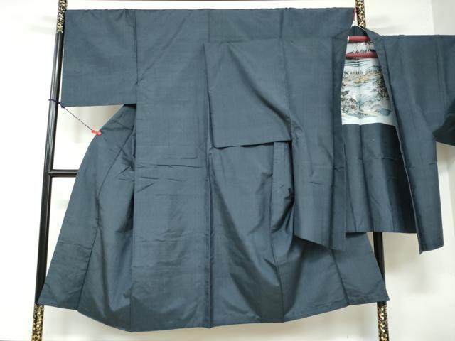 平和屋着物●男性　本場大島紬　アンサンブル　100亀甲　総詰め　正絹　逸品　DAAW5938ud