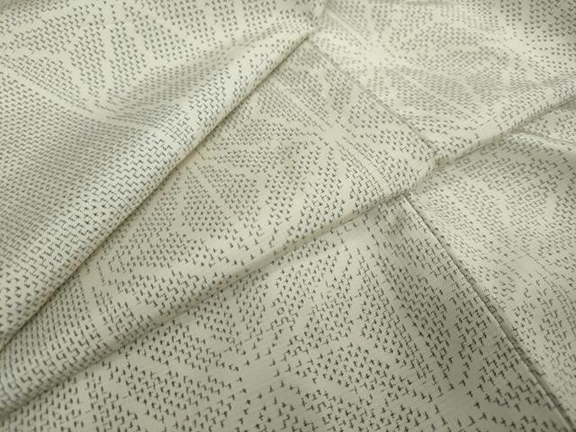 平和屋着物●上質な紬　麻の葉間道　正絹　逸品　DAAW5986ud