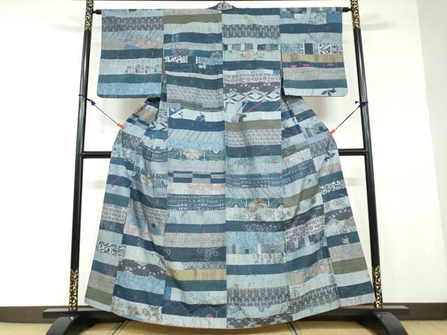 平和屋着物●小千谷紬　百柄　正絹　逸品　DAAW6000ud