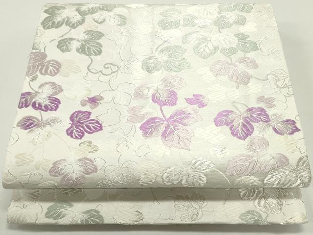 平和屋着物●六通柄袋帯　唐織　古代貝紫　四季彩彩　金糸　正絹　逸品　未使用　DAAW6579ob