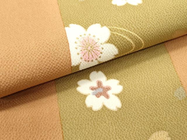 平和屋着物○全通柄京袋帯 流水舞桜間道 金彩 鬼