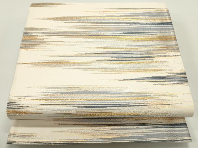 平和屋着物●六通柄袋帯　刺繍　雅芳彩霞文　金銀糸　正絹　逸品　DAAW6756ob