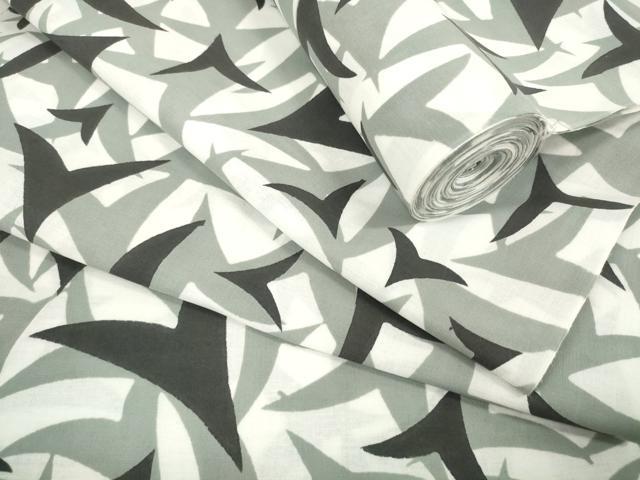 平和屋着物＊夏物　浴衣　反物　着尺　幾何学文様　綿　逸品　未使用　DAAW7499zzz