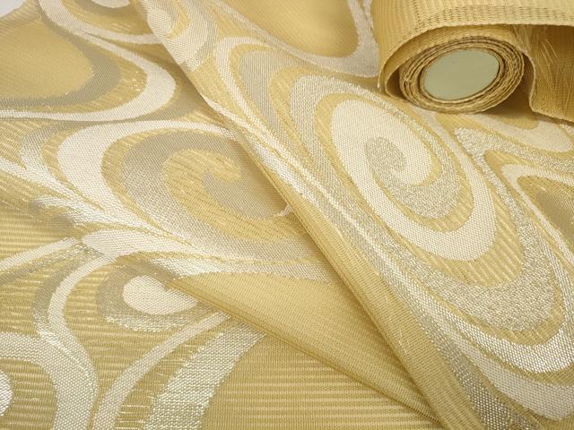 平和屋着物＊夏物　西陣　名古屋帯　帯反物　流水花文　銀糸　証紙付き　逸品　未使用　DAAW7624zzz