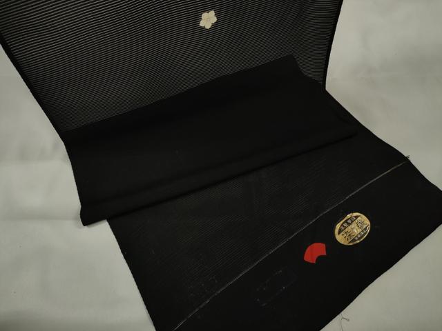 平和屋着物＊夏物　黒紋付　黒反物　着尺　絽　本堅牢染　逸品　未使用　DAAW8165zzz