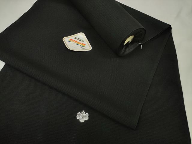 平和屋着物＊夏物　黒紋付　黒反物　着尺　絽　洗える着物　未使用　DAAW8179zzz