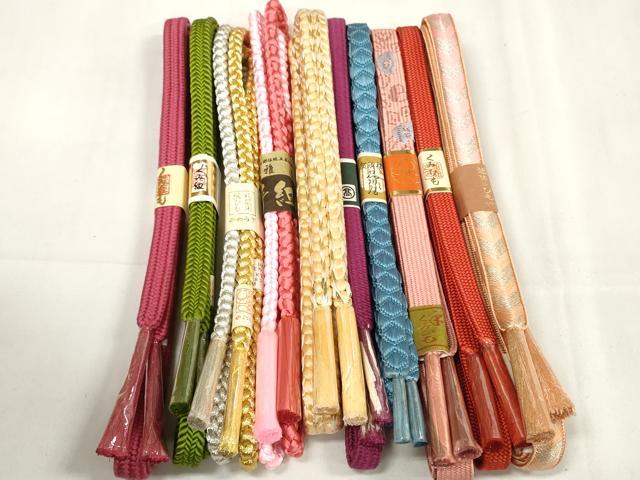 平和屋着物●和装小物　帯締め10本セット　礼装用　雅流　組紐　高麗組　金銀糸　高島屋扱い　逸品　未使用　DAAW8455zzz