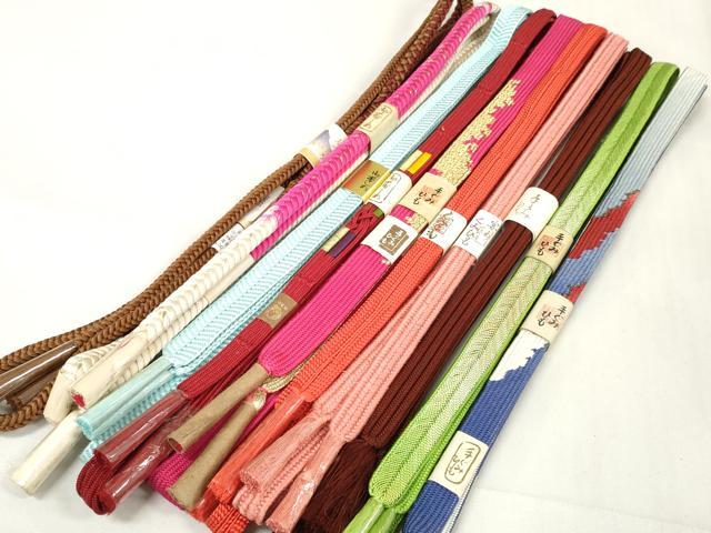 平和屋着物●和装小物　帯締め10本セット　手組紐　組紐　高麗組　笹浪組　金糸　逸品　未使用　DAAW8466zzz