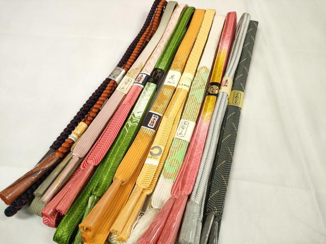 平和屋着物●和装小物　帯締め10本セット　組紐　高麗組　冠組　笹浪組　金糸　逸品　未使用　DAAW8468zzz