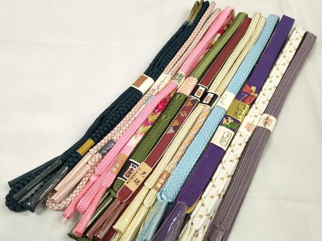 平和屋着物●和装小物　帯締め10本セット　手組紐　組紐　高麗組　笹浪組　金糸　逸品　未使用　DAAW8470zzz