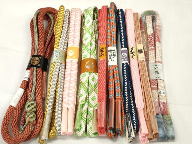 平和屋着物●和装小物　帯締め10本セット　礼装用　組紐　金銀糸　三越扱い　西武百貨店扱い　逸品　未使用　DAAW8482zzz