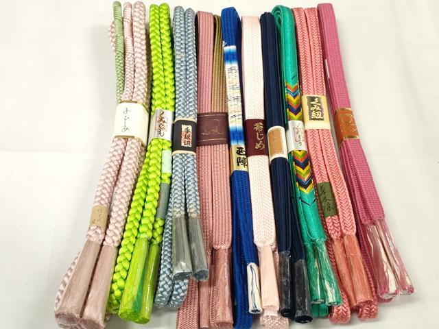 平和屋着物●和装小物　帯締め10本セット　西陣　組紐　草木染　金糸　東急百貨店扱い　逸品　未使用　DAAW8493zzz