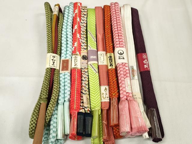 平和屋着物●和装小物　帯締め10本セット　手組紐　笹浪紐　西武百貨店扱い　三越扱い　さが美扱い　鈴乃屋　逸品　未使用　DAAW8496zzz